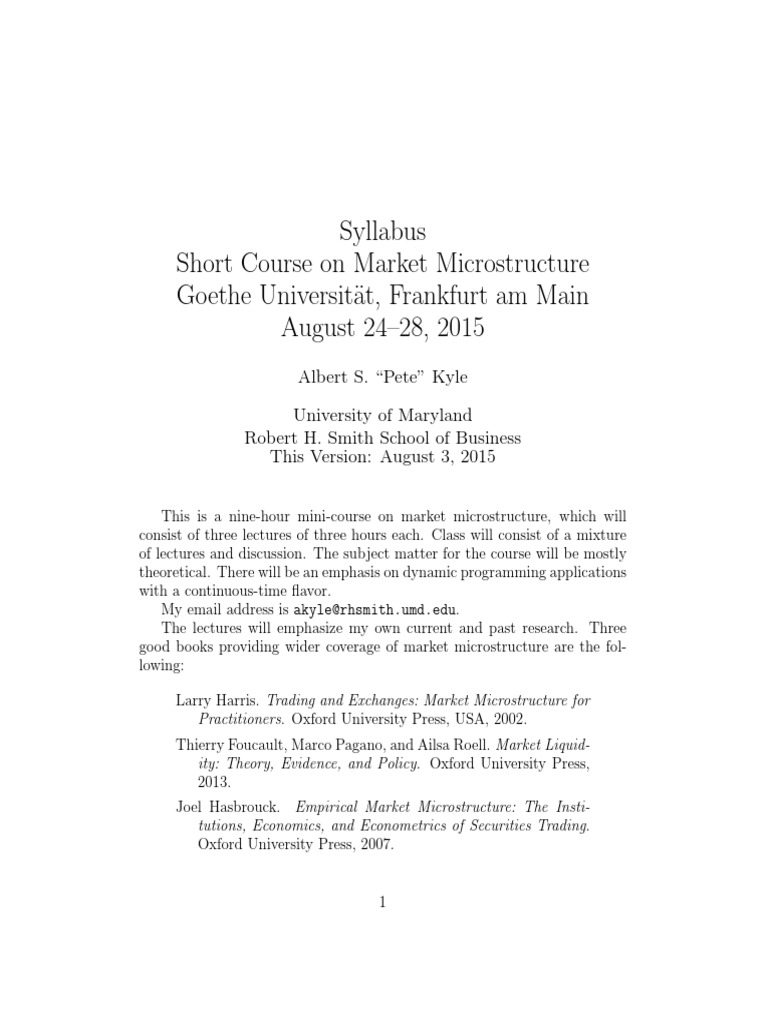 An In-Depth Exploration of Market Microstructure Theory Through Dynamic ...