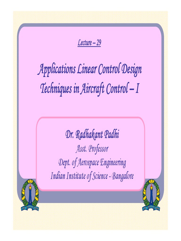 Applications Linear Control Design Techniques in Aircraft Control | PDF ...