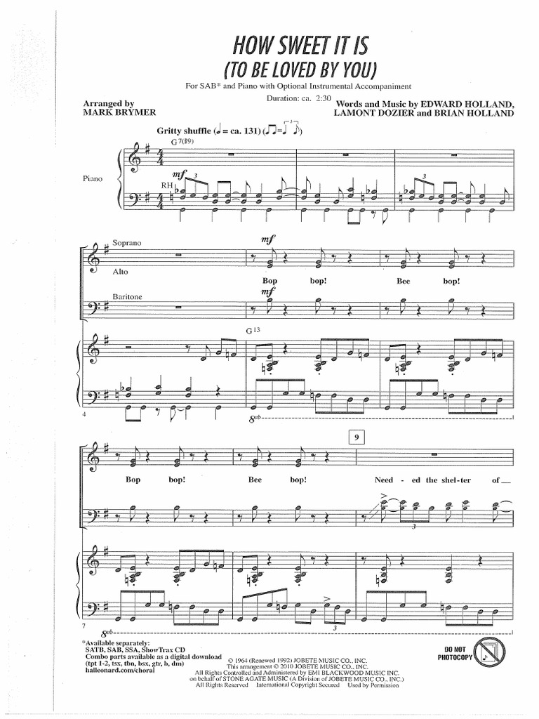 How Sweet It Is | PDF