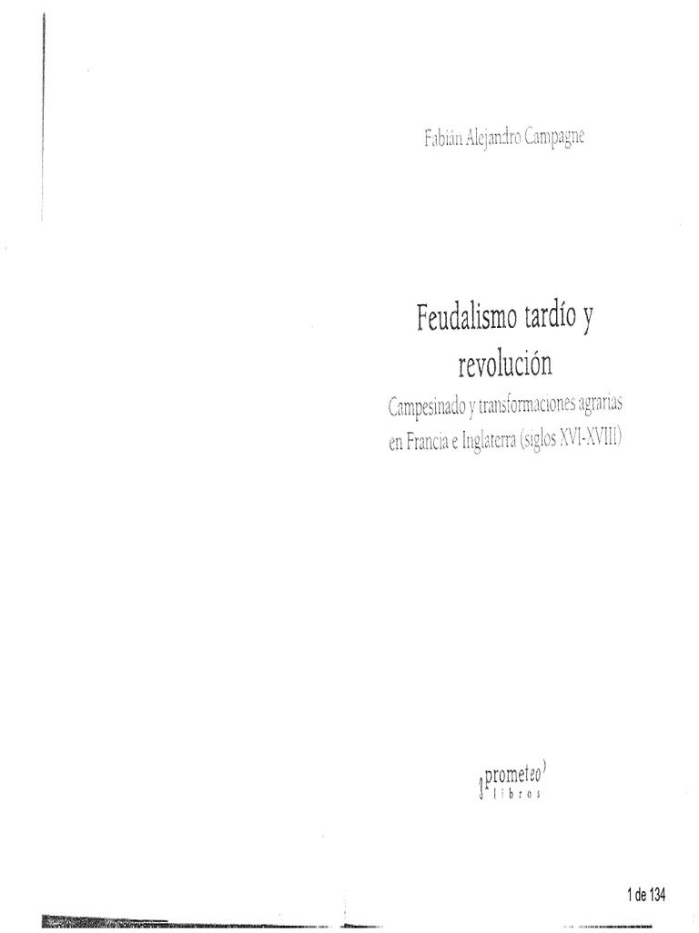 El Fabo [Fabián Alejandro Campagne]- Feudalismo Tardío y Revolución ...