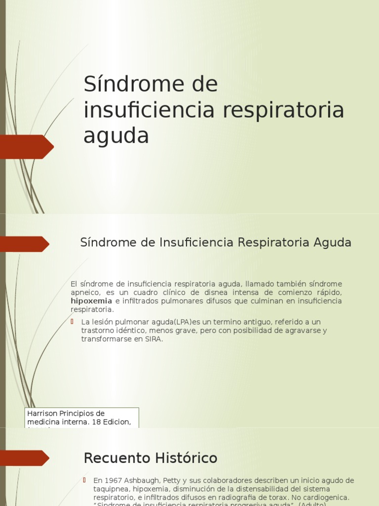 Clasificación y manejo del SIRA | PDF | Neumonía | Pulmón