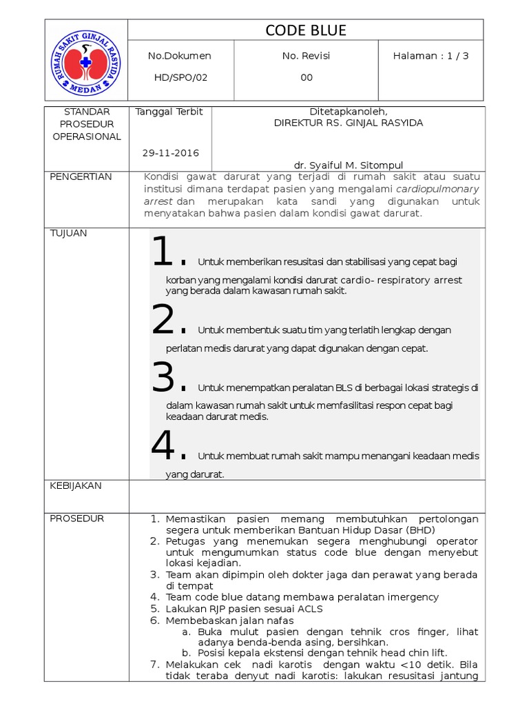 Spo Code Blue | PDF