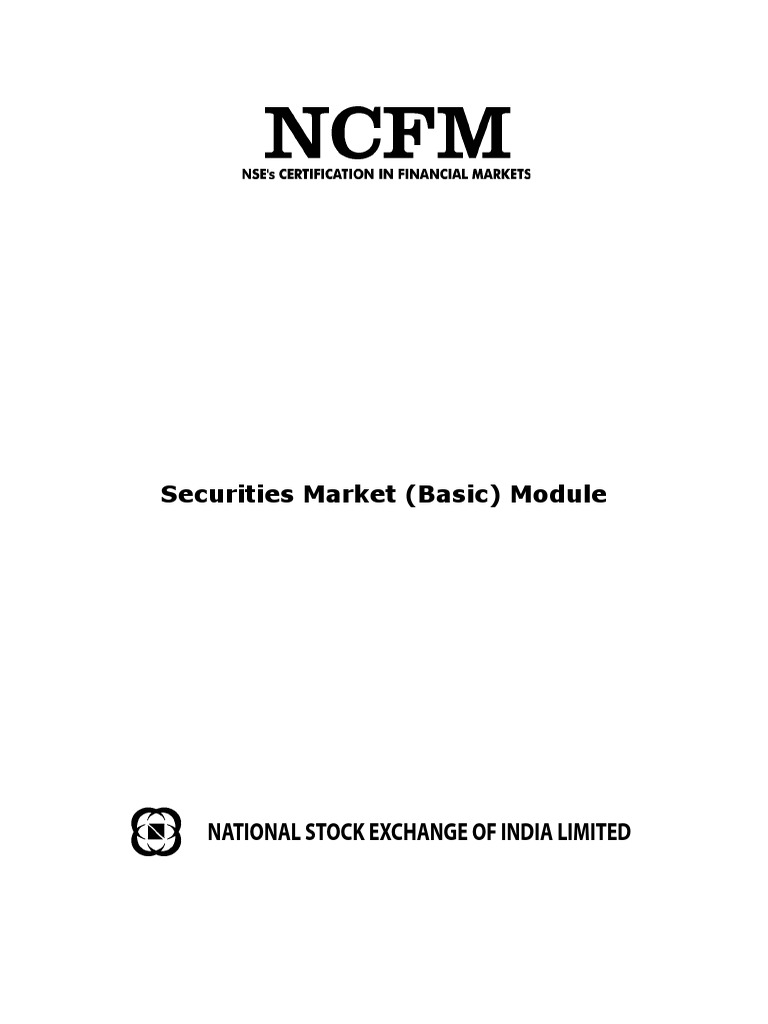 Securities Market Module - NCFM PDF | PDF | Securities (Finance ...