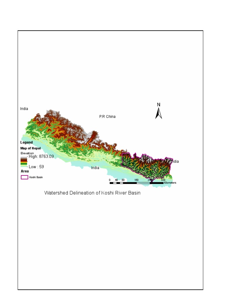 Koshi River Basin Map and Watershed | PDF