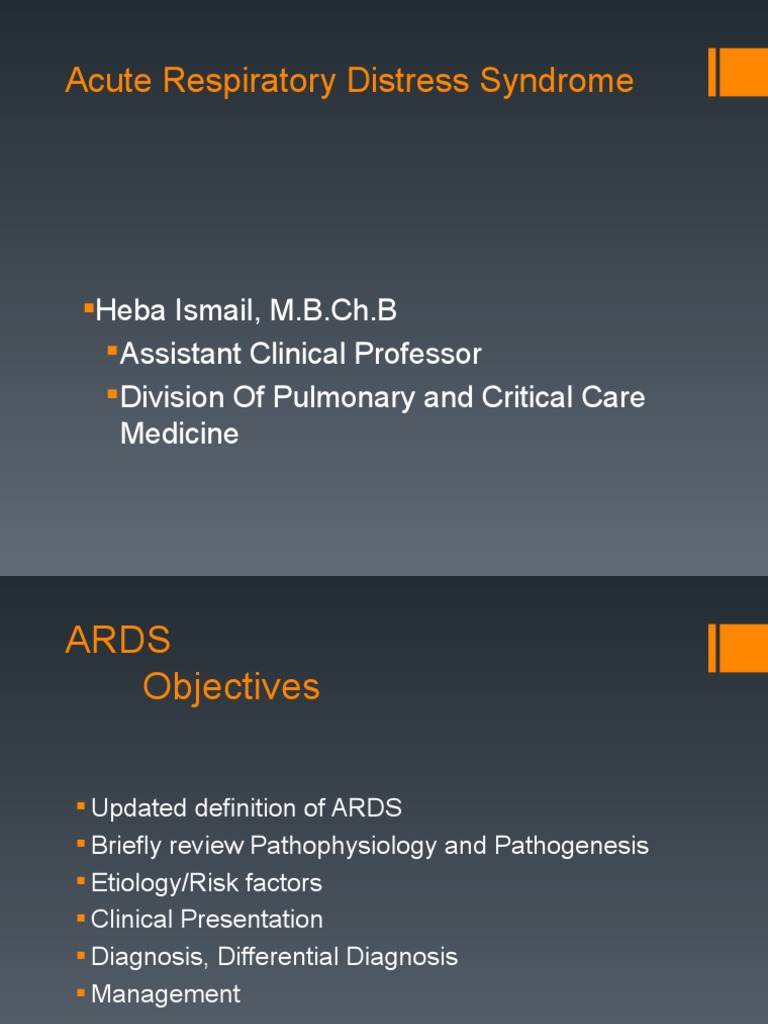 Understanding Acute Respiratory Distress Syndrome | PDF | Respiration ...