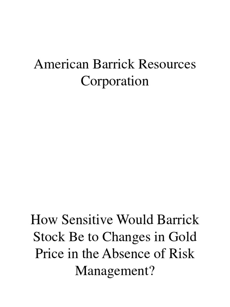 American Barrick Resources Corporation | PDF | Derivative (Finance ...