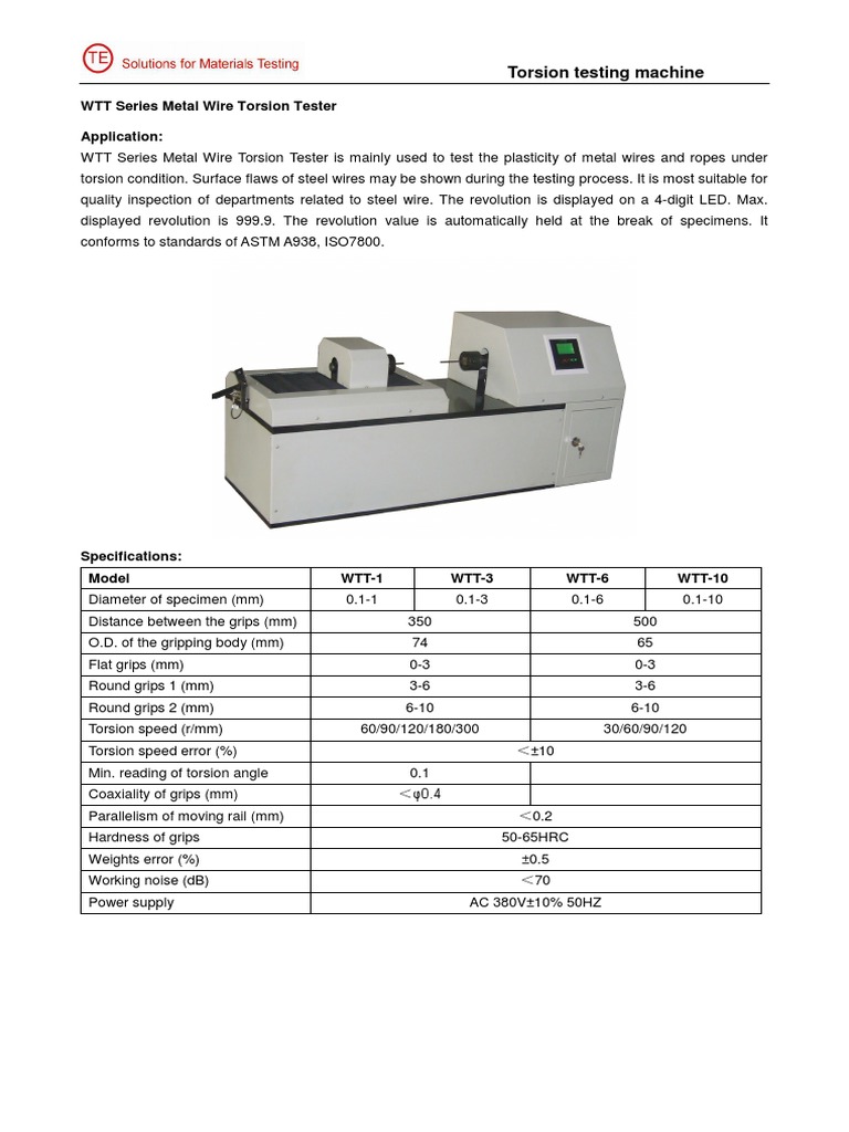 An Overview of Torsion Testing Machines for Evaluating Material ...