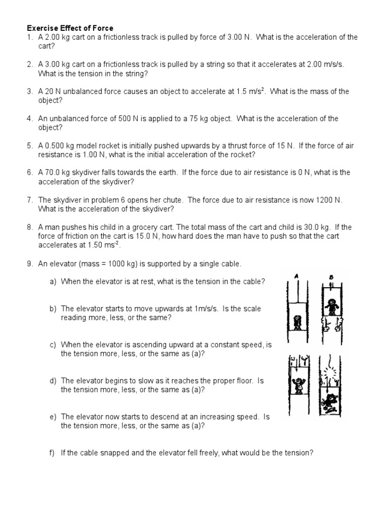 Force Exercise | Tension (Physics) | Force