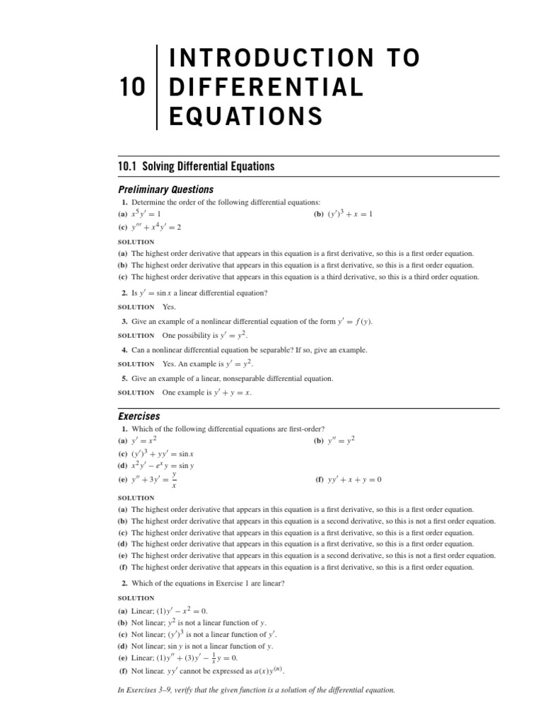 Ch10 LT Instructor Solution | PDF | Initial Condition | Equations