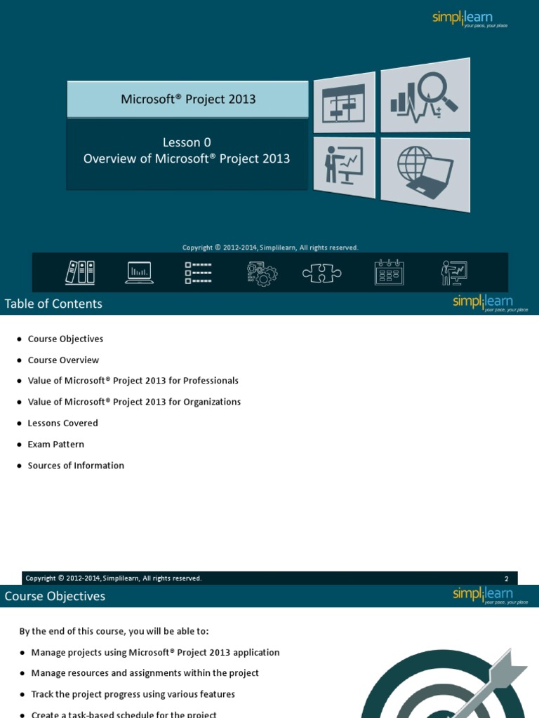 MS Project 2013 Lesson 0 1 PDF | PDF | Share Point | Office 365
