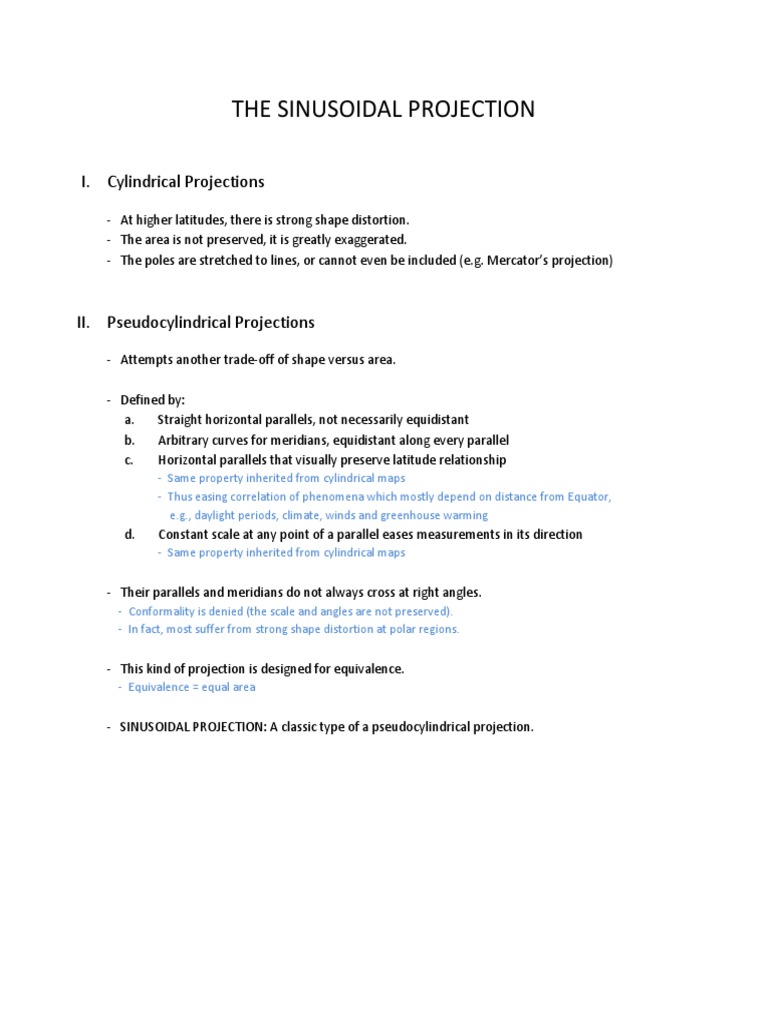 The Sinusoidal Projection Final | PDF | Latitude | Visualization (Graphics)