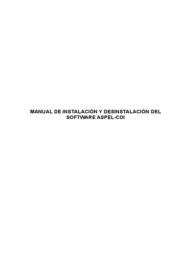 Manual de Instalacion Aspel Coi PDF | PDF | Point and Click | Ventana (informática)