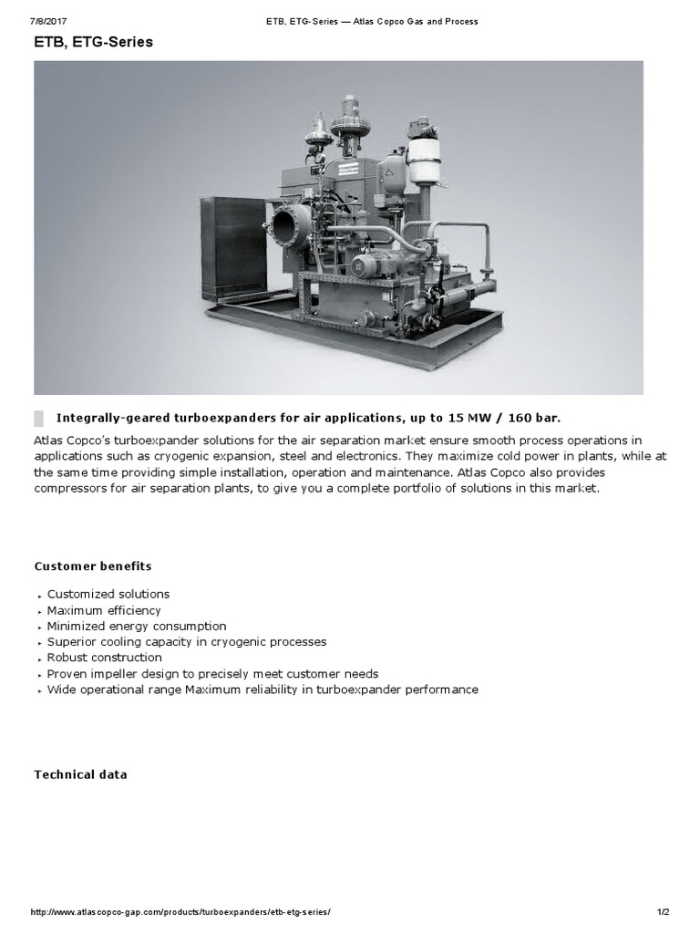 ETB, ETG-Series - Atlas Copco Gas and Process | PDF