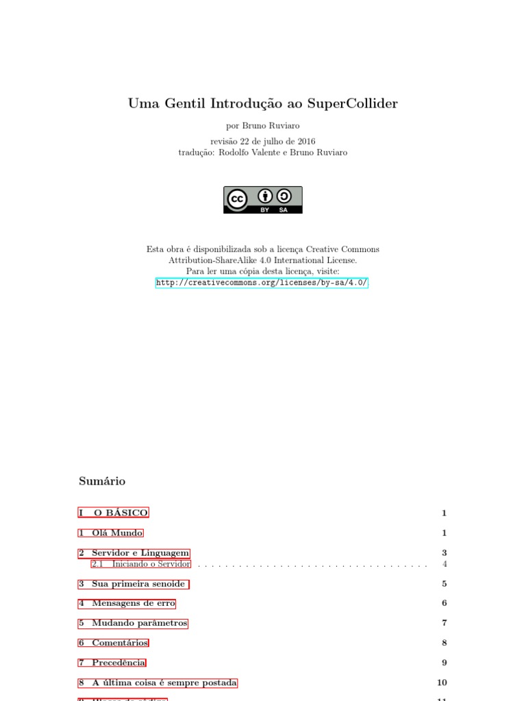 Uma Gentil Introducao Ao SuperCollider PDF | PDF