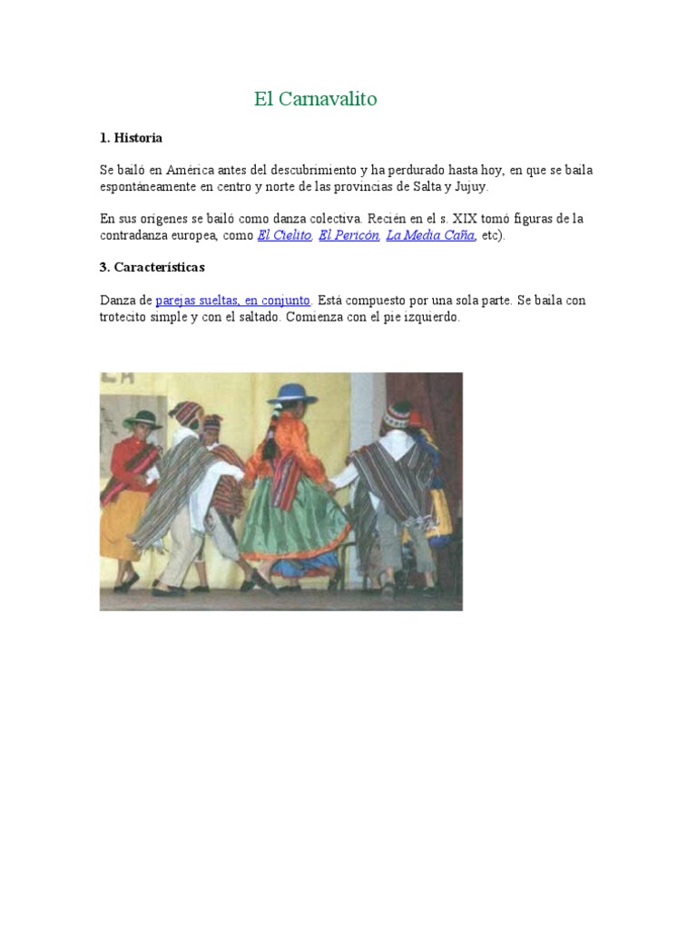 Historia y características del carnavalito | PDF | Musica ...