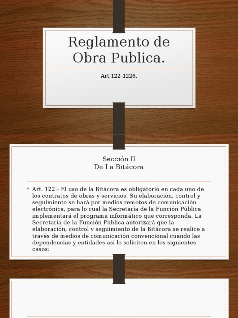 Reglamento de Obra Publica | PDF | Gobierno