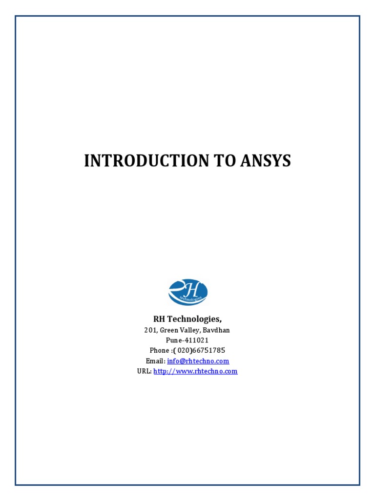 Ansys Training Manual PDF | PDF | System Software | Computer Engineering