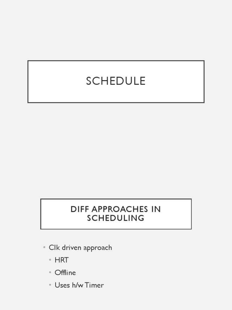 Scheduling Algorithms Overview | PDF | Scheduling (Computing ...