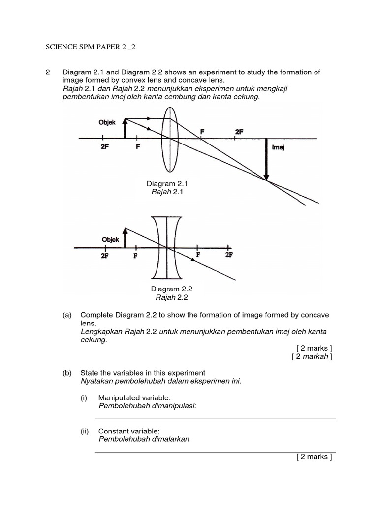 Science SPM Paper 2 - 2 | PDF