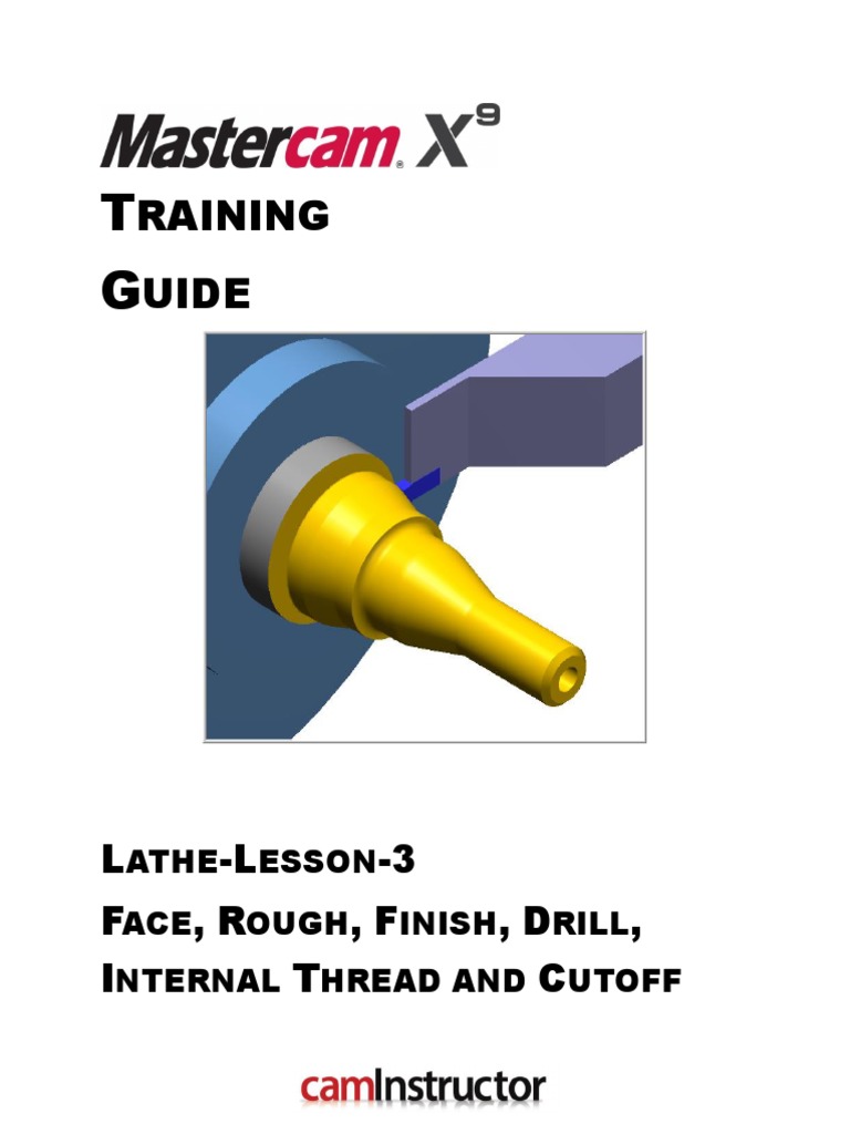 CNC Lathe Training: Mastercam Lesson 3 | PDF | Machine Tool | Icon ...