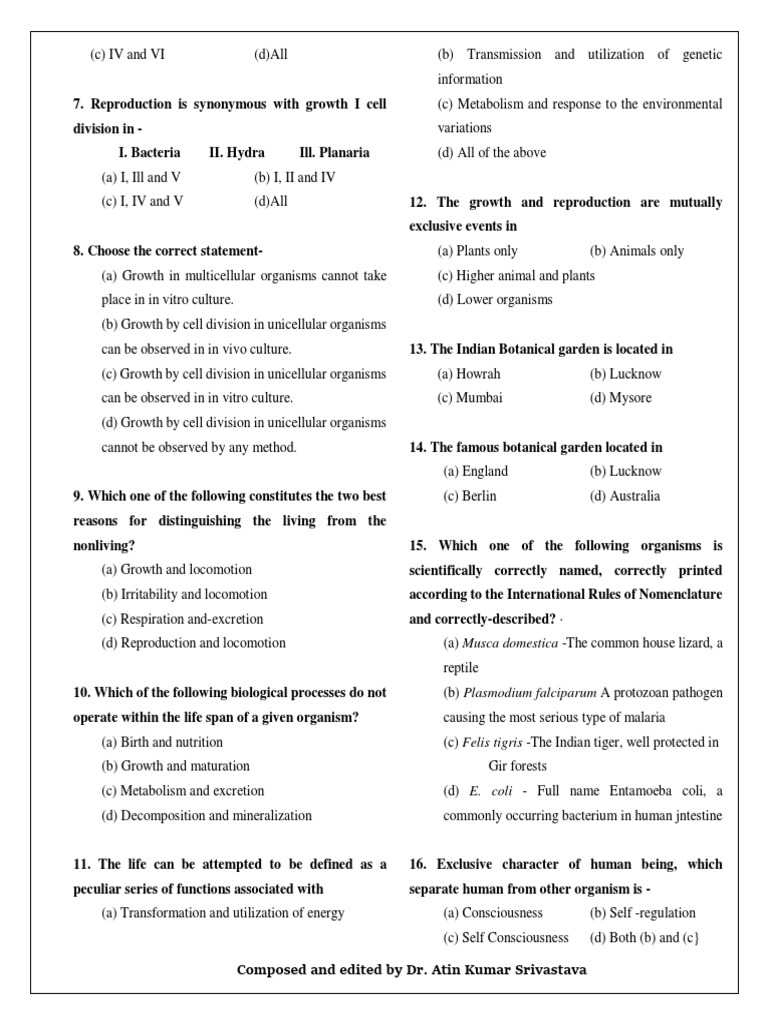 Taxonomy - BIOLOGICAL CLASSIFICATION 2-2 PDF | PDF | Organisms | Cell ...