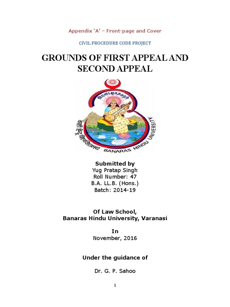 Grounds for First and Second Appeal | PDF | Lawsuit | Appeal