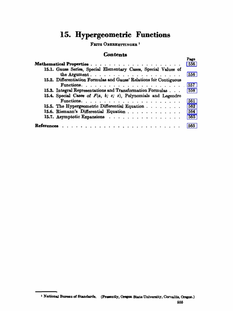 Hypergeometric Functions Mathematical Properties | PDF | Algebra ...