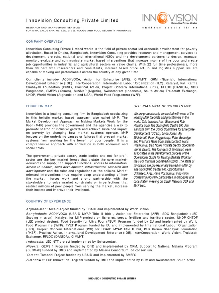 Market Systems Approach to Economic Development: An Overview of ...