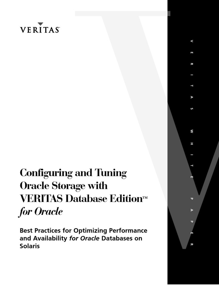 Oracle With Veritas Dbed22 Best Practices Paper | PDF | File System ...