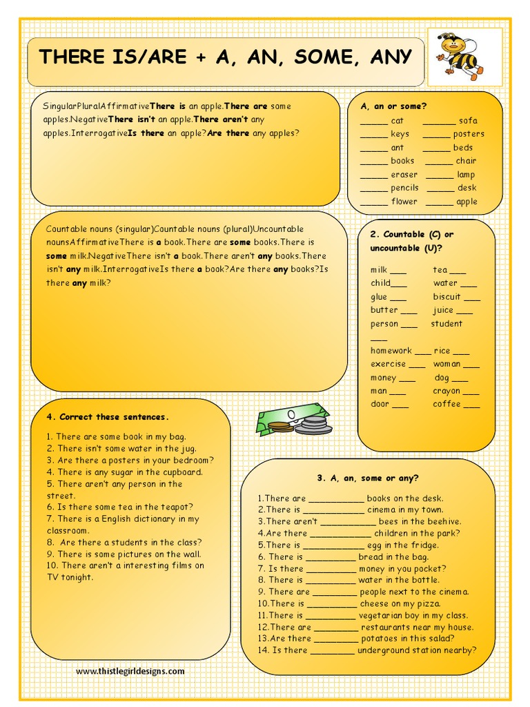 There Is There Are Some Any | PDF | Syntax | Grammar