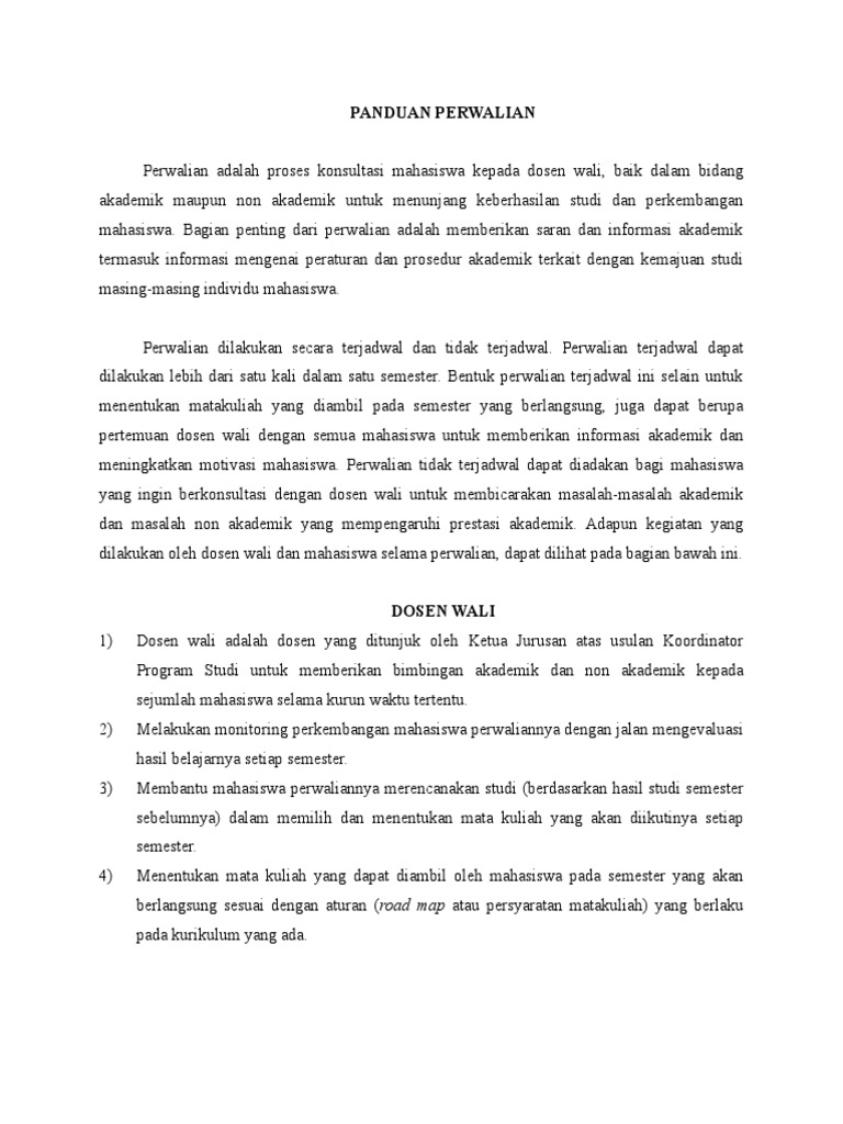 Panduan Perwalian | PDF | Pengembangan Diri
