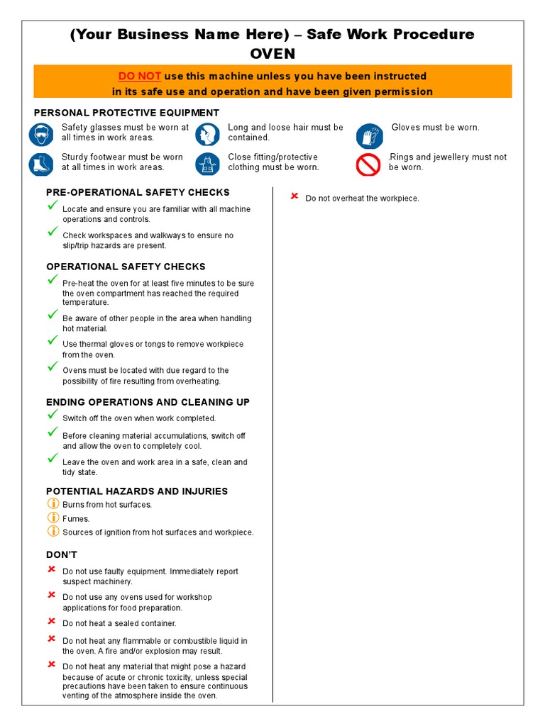 Safety Work Procedure | PDF | Hazards | Prevention