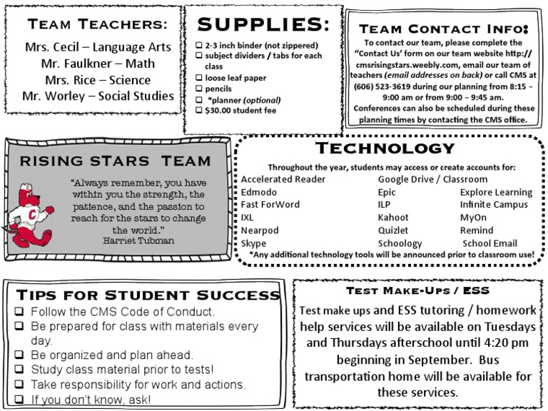 Team Letter 2017-18 | PDF | Teaching | Learning