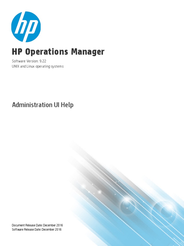 HPOM 9.22 AdministrationUI AdminConfig | PDF | Menu (Computing) | Tab (Gui)