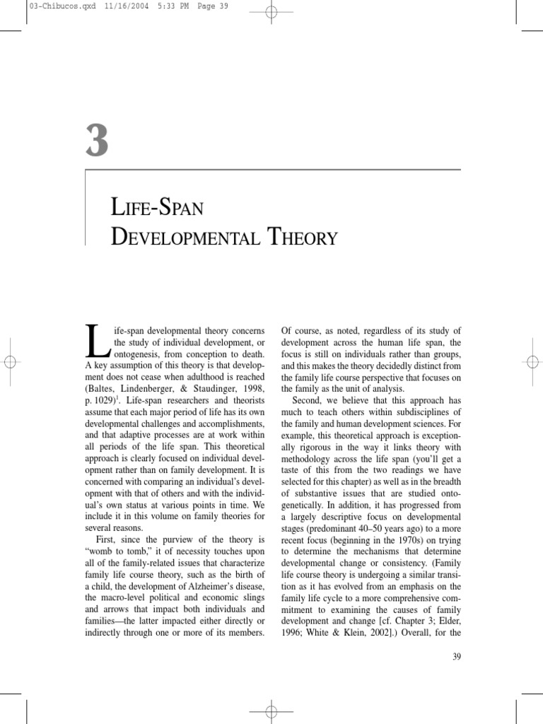 Life Span Theory PDF | PDF | Developmental Psychology | Risk