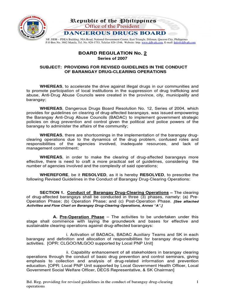 Drug Clearing Guidelines | PDF | Substance Abuse | Constitutional Amendment