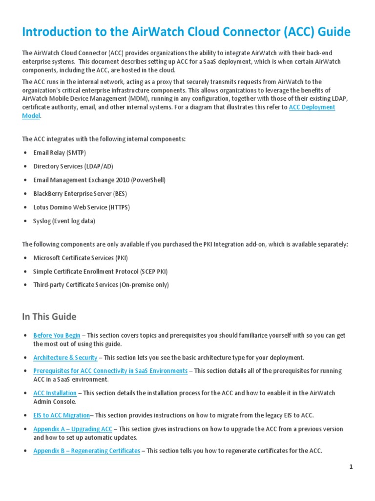 AirWatch Cloud Connector Installation | PDF | Proxy Server | Cloud ...