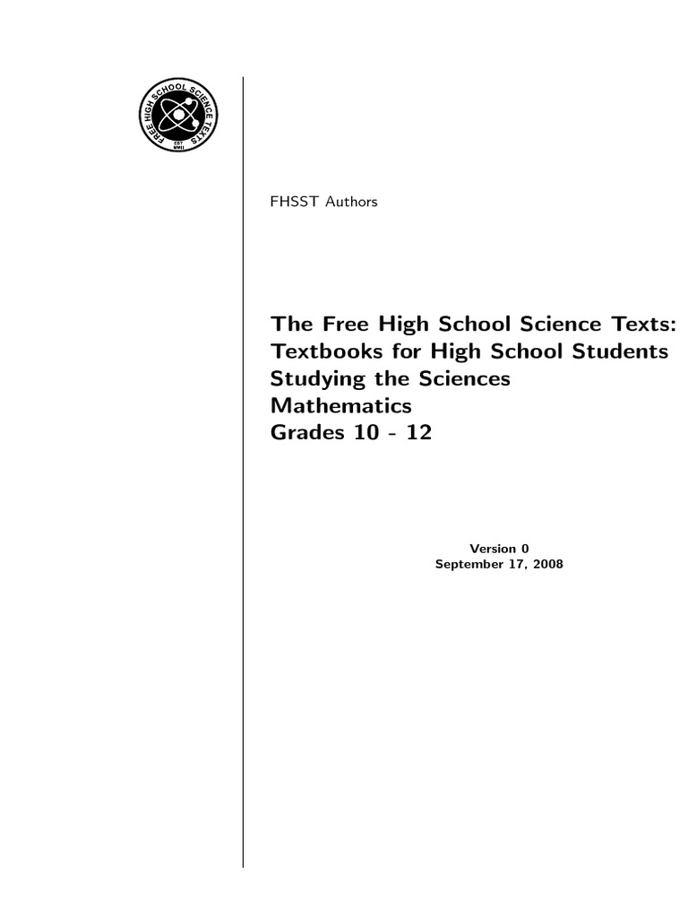 Mathematics Grade 10-12 PDF | PDF | Numbers | Trigonometric Functions