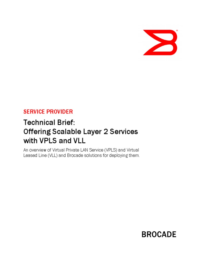 Offering Scalable Layer2 Services With Vpls and VLL PDF | PDF | Multiprotocol Label Switching ...