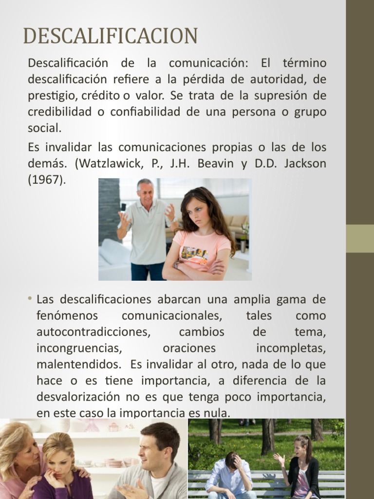 La importancia de evitar la descalificación y desconfirmación en las ...