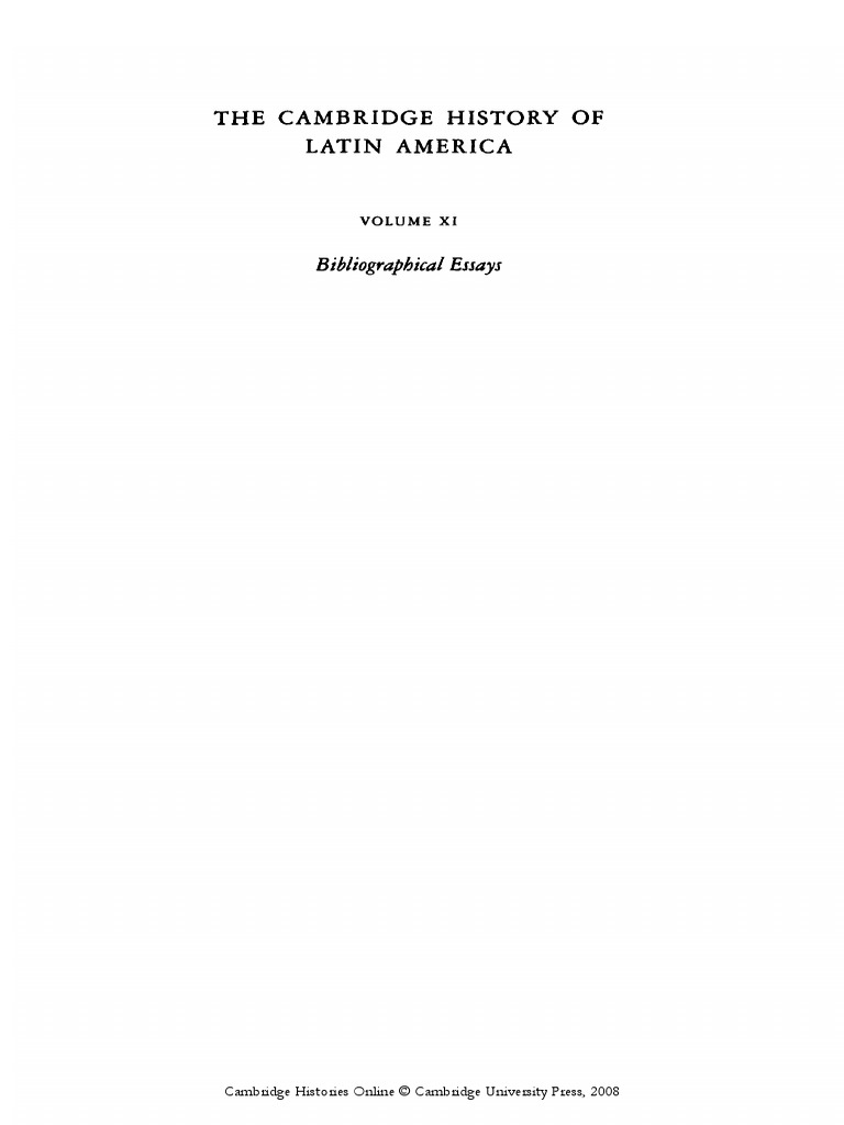 Leslie Bethell - The Cambridge History of Latin America (Vol XI) | PDF ...