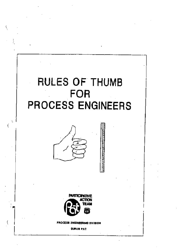 Rules of Thumb For Process Engineers | PDF