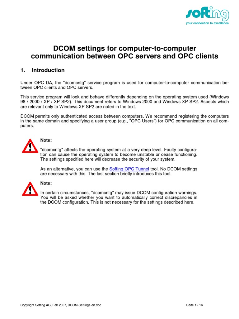 DCOM Settings en | PDF | Microsoft Windows | Port (Computer Networking)