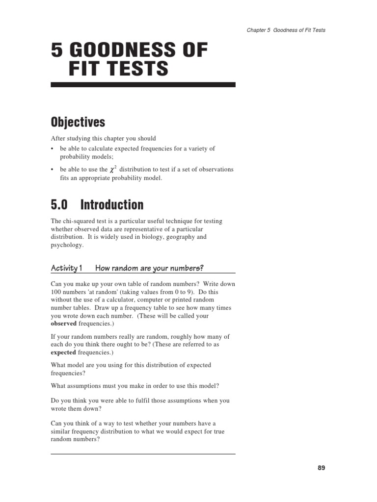 Goodness of Fit Tests Explained | PDF | Goodness Of Fit | Statistical ...
