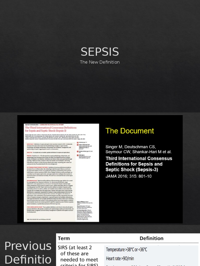 Sepsis: The New Definition | PDF