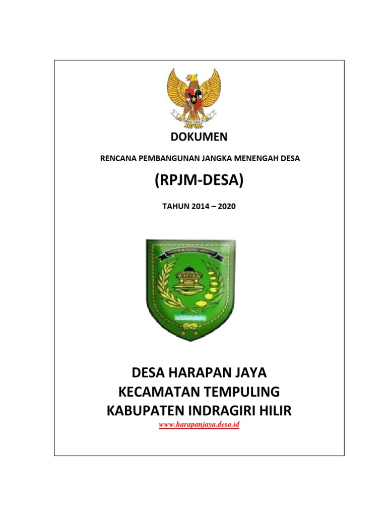 RPJMDes Harapan Jaya 2014 2020 PDF | PDF