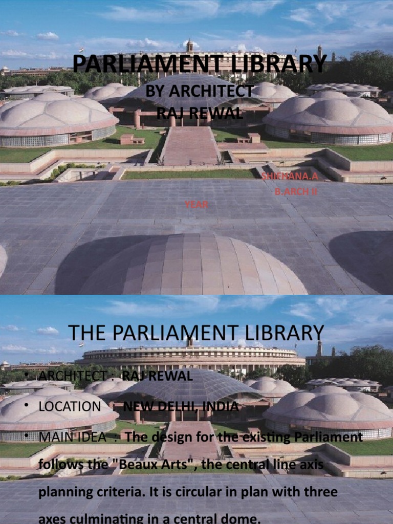 Raj Rewal's Design of Parliament Library | PDF
