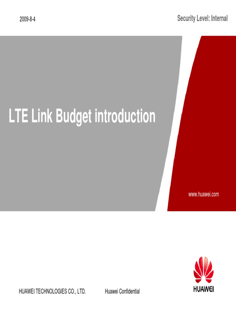 LTE Link Budget Introduction V1 0 PDF | PDF