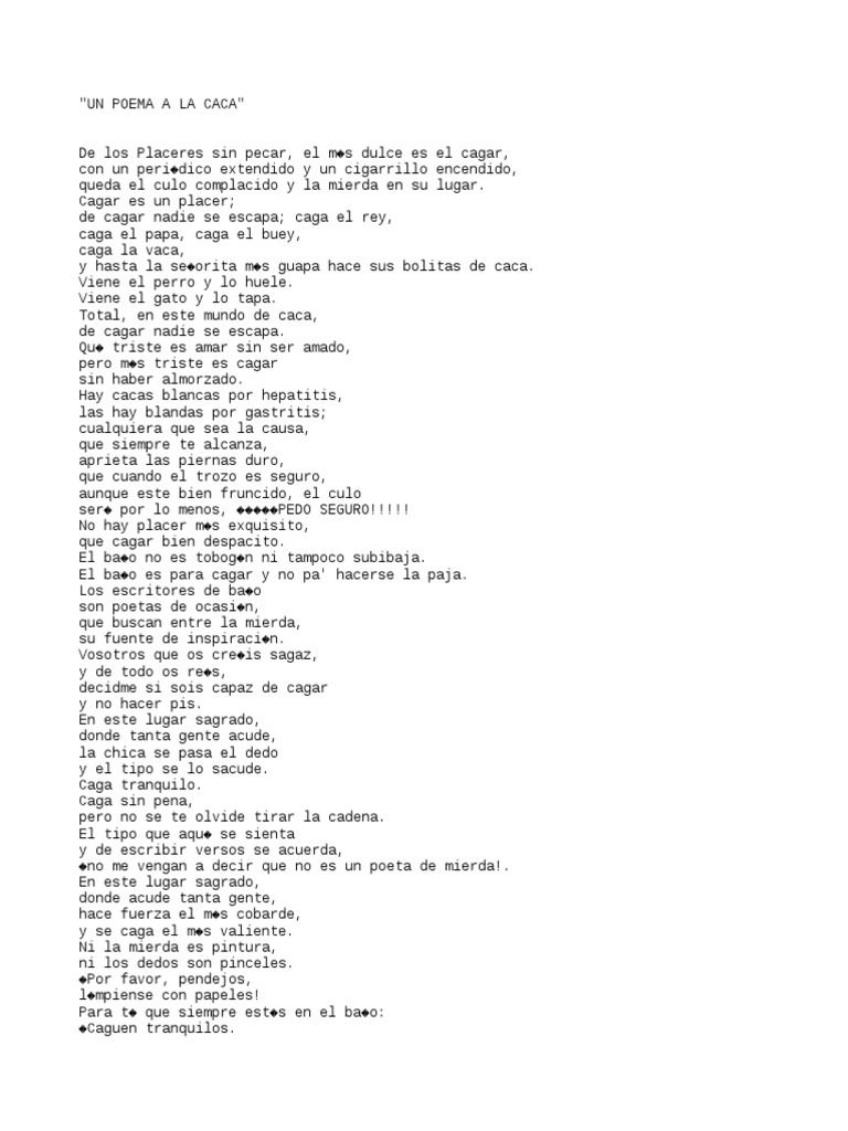 Un Poema A La Caca | PDF
