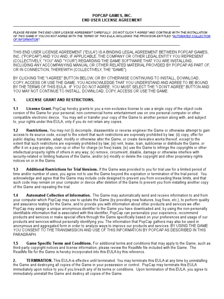 Eula | PDF | Indemnity | Copyright